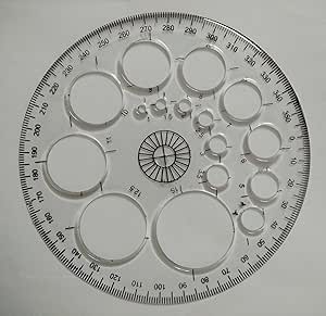 Engineering Tool - Transparent Plastic Pro-Circle Protractor Radius ...