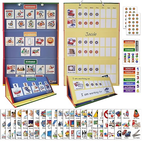 SchKIDules Deluxe Magnetic Visual Schedule & Reward Chart w/189 ...