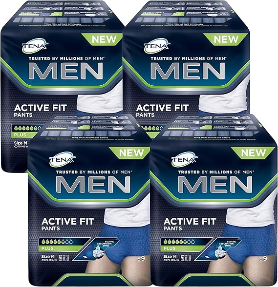 Tena Men Active Fit Pants Medium, 36 (4x9): Amazon.co.uk: Health ...