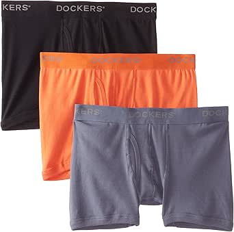 Dockers Men's 3-Pack Cotton Boxer Brief at Amazon Men’s Clothing store