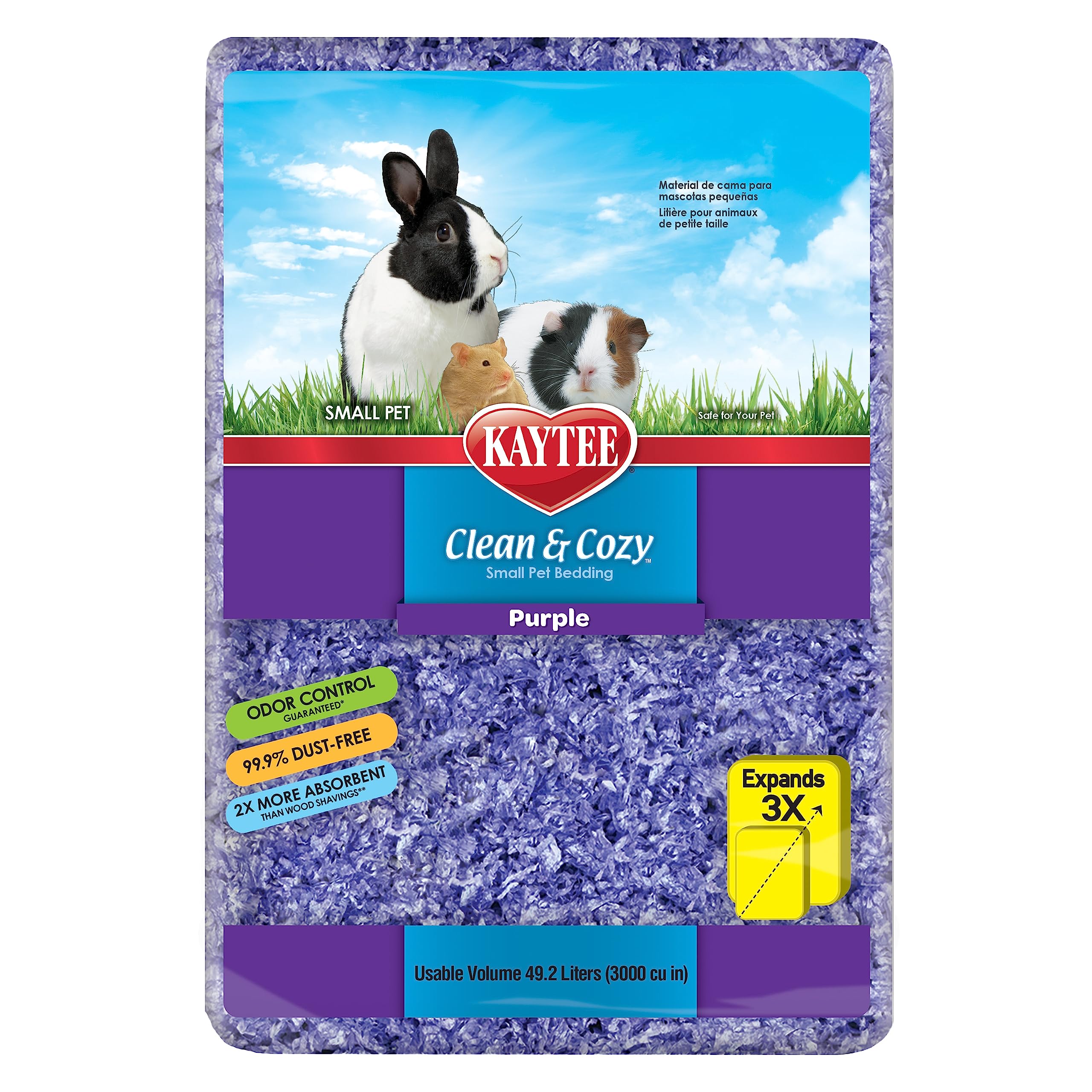 Kaytee Clean & Cozy Purple Bedding For Guinea Pigs, Rabbits, Hamsters ...