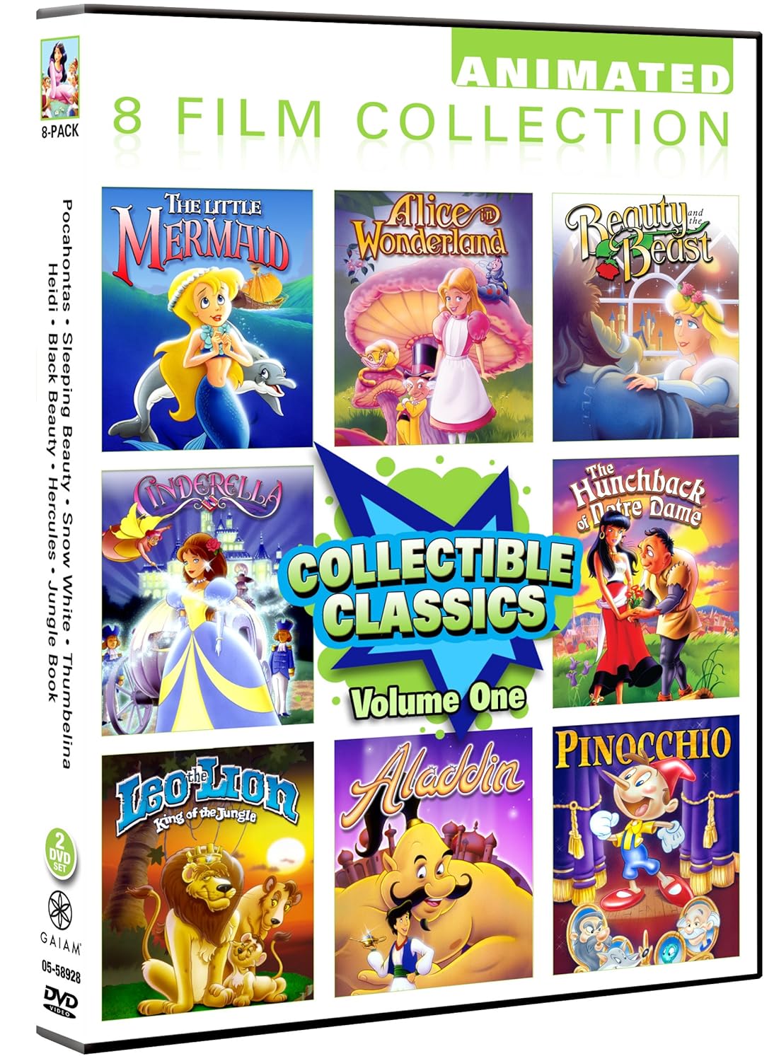 Amazon.com: Animated Classics 8 Pack Volume 1: The Little Mermaid ...