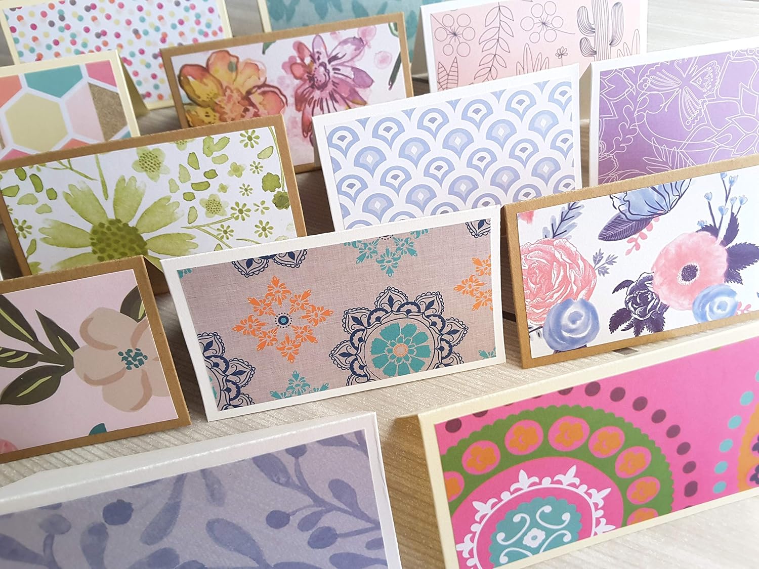 Amazon.com: 2 x 3.5 Mini Fold Note Cards with Envelope/Note Cards/Small ...