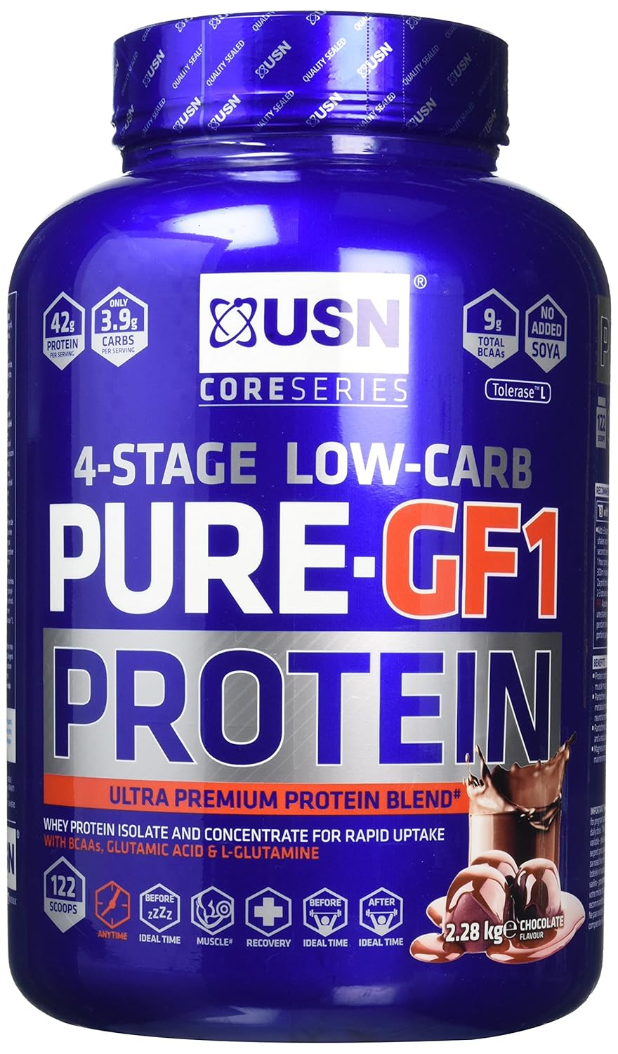 USN Pure Protein GF1 Low Carb Protein Shake, Chocolate, 2.28 kg: Amazon ...