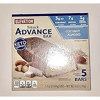 Amazon.com : Elevation by Millville Coconut Almond Advance Bars 8oz(1 ...