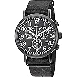 Amazon.com: Timex Weekender 40mm Brown/Blue Two-Piece Leather Strap ...