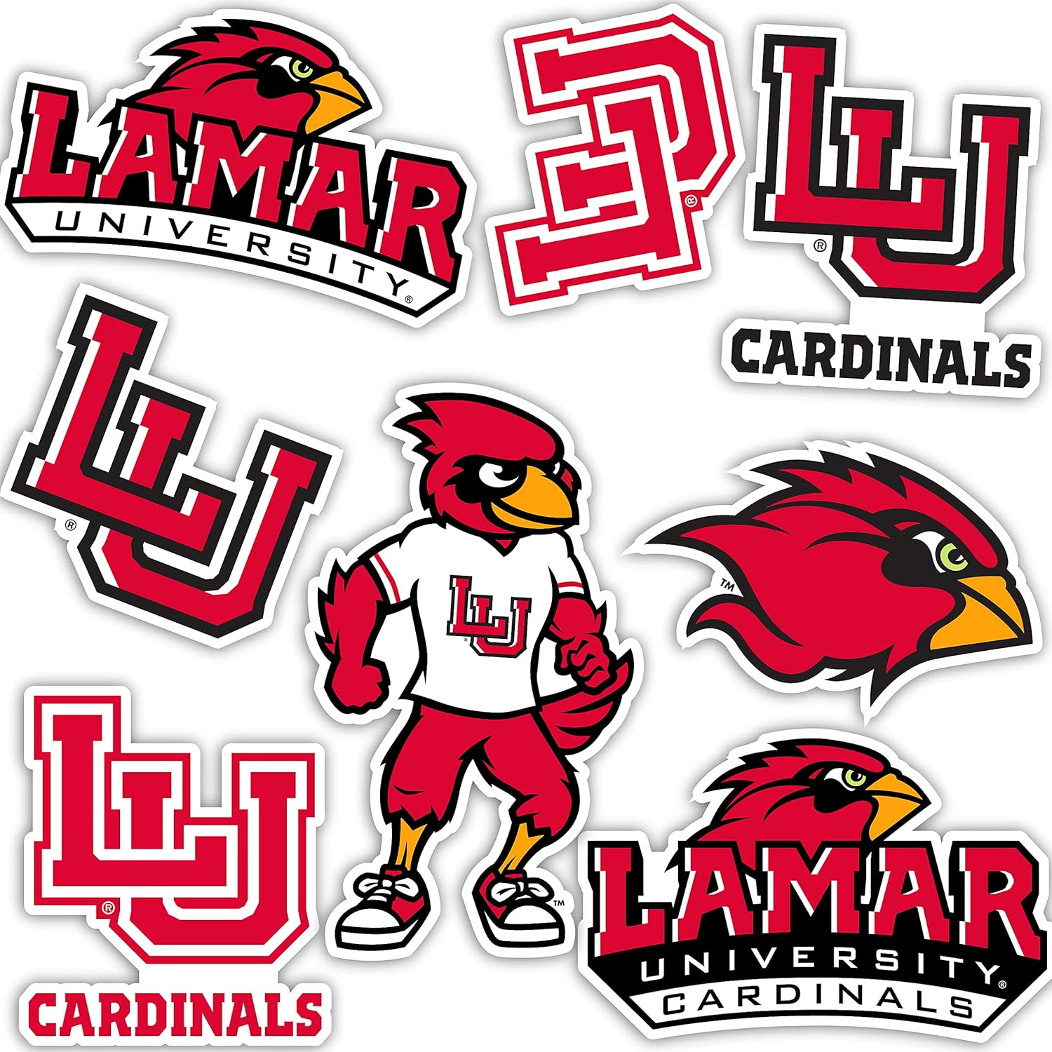 Amazon.com: Lamar University Cardinals Sticker Vinyl Decal Laptop Water ...