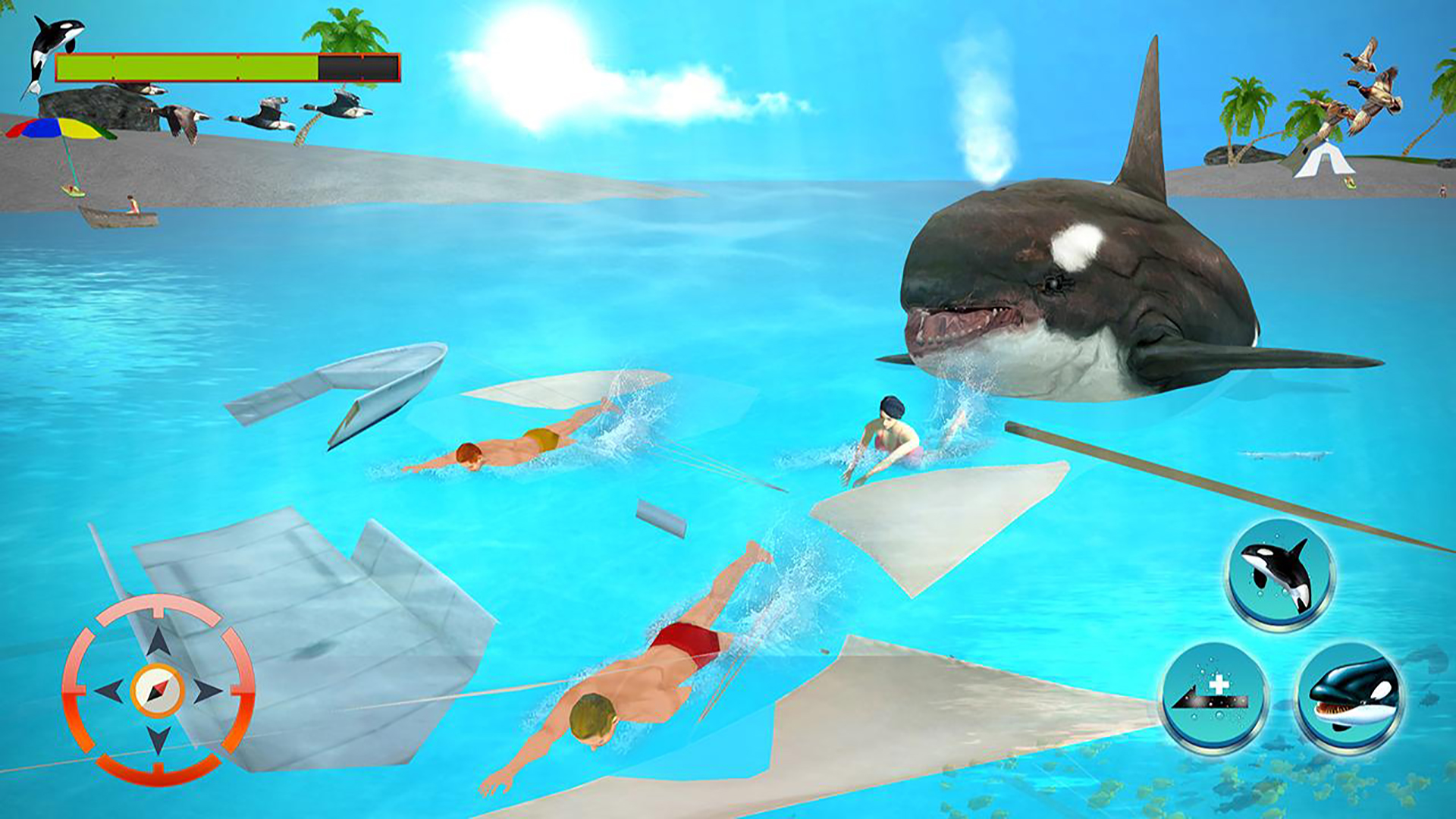 Killer Blue Orca Whale Attack Sim 3D: Whale game:Amazon.co.uk:Appstore ...
