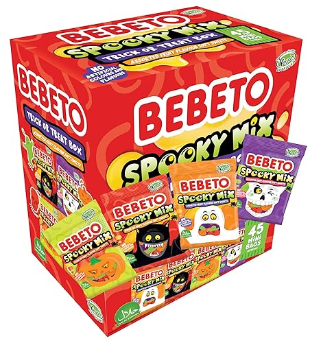 Bebeto Spooky Mix Trick or Treat Box - Individually Wrapped Fun Size ...