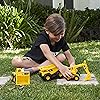 CAT Construction Toys, Mini Crew 3-Pack 7”, Push-Powered Yellow ...