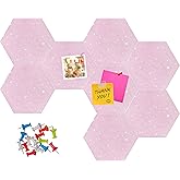 Amazon.com : MISIXILE Felt Pin Board Hexagon Board Tiles Bulletin Board ...