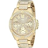 Amazon.com: GUESS Stainless Steel Gold-Tone Crystal Embellished ...