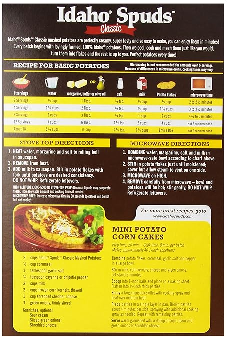instant mashed potatoes directions