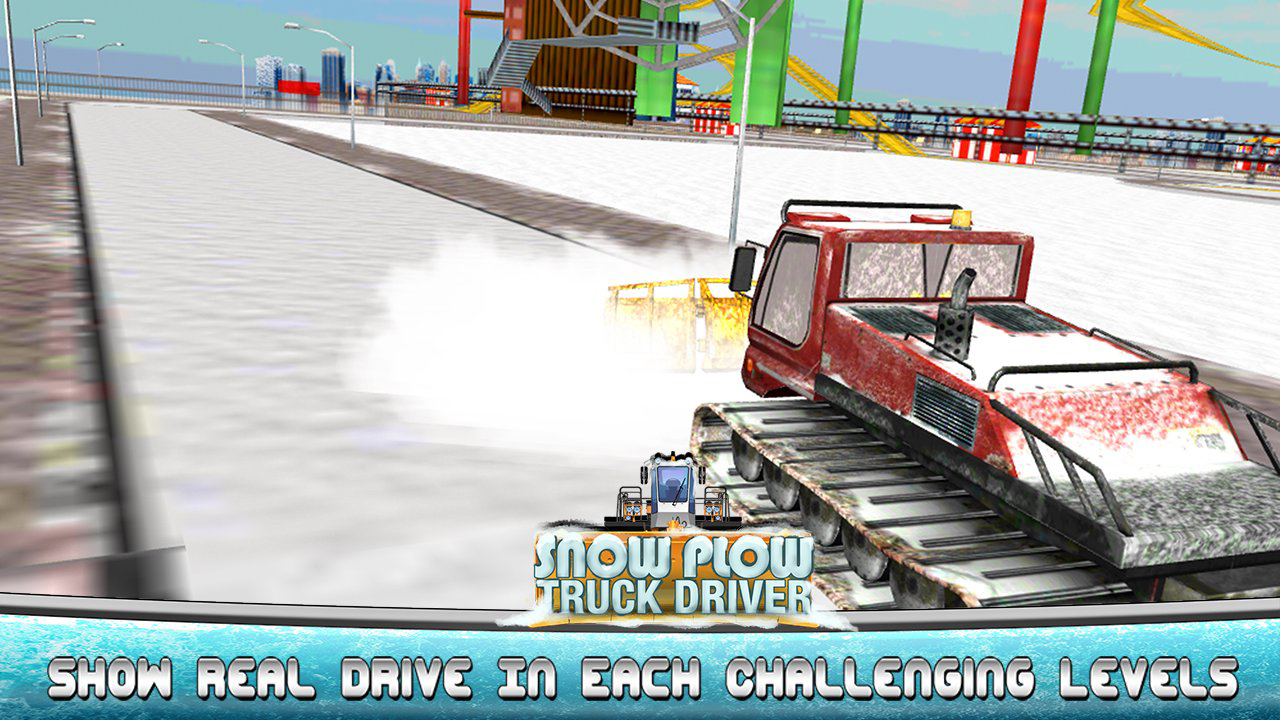 Snow Plow Truck Driver Winter Simulator 3D: Heavy Snow Excavator Crane ...