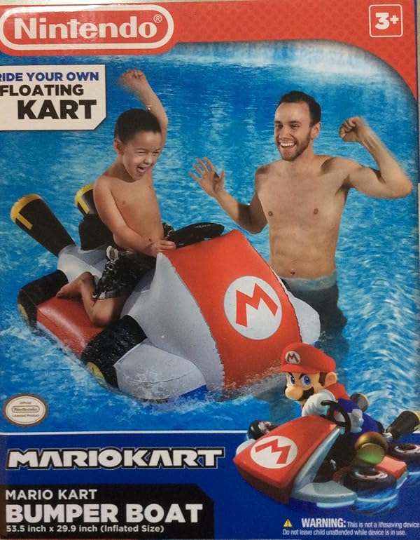 Nintendo Super Mario Kart Floating Bumper Boat Pool Raft Float ...