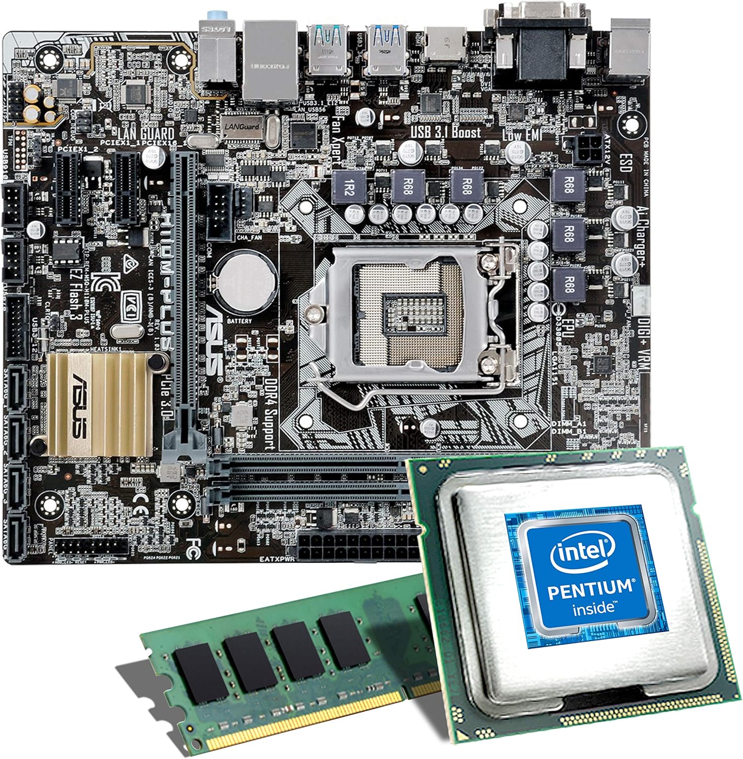 Intel Pentium G4620 / ASUS H110M-PLUS Mainboard Bundle: Amazon.de ...