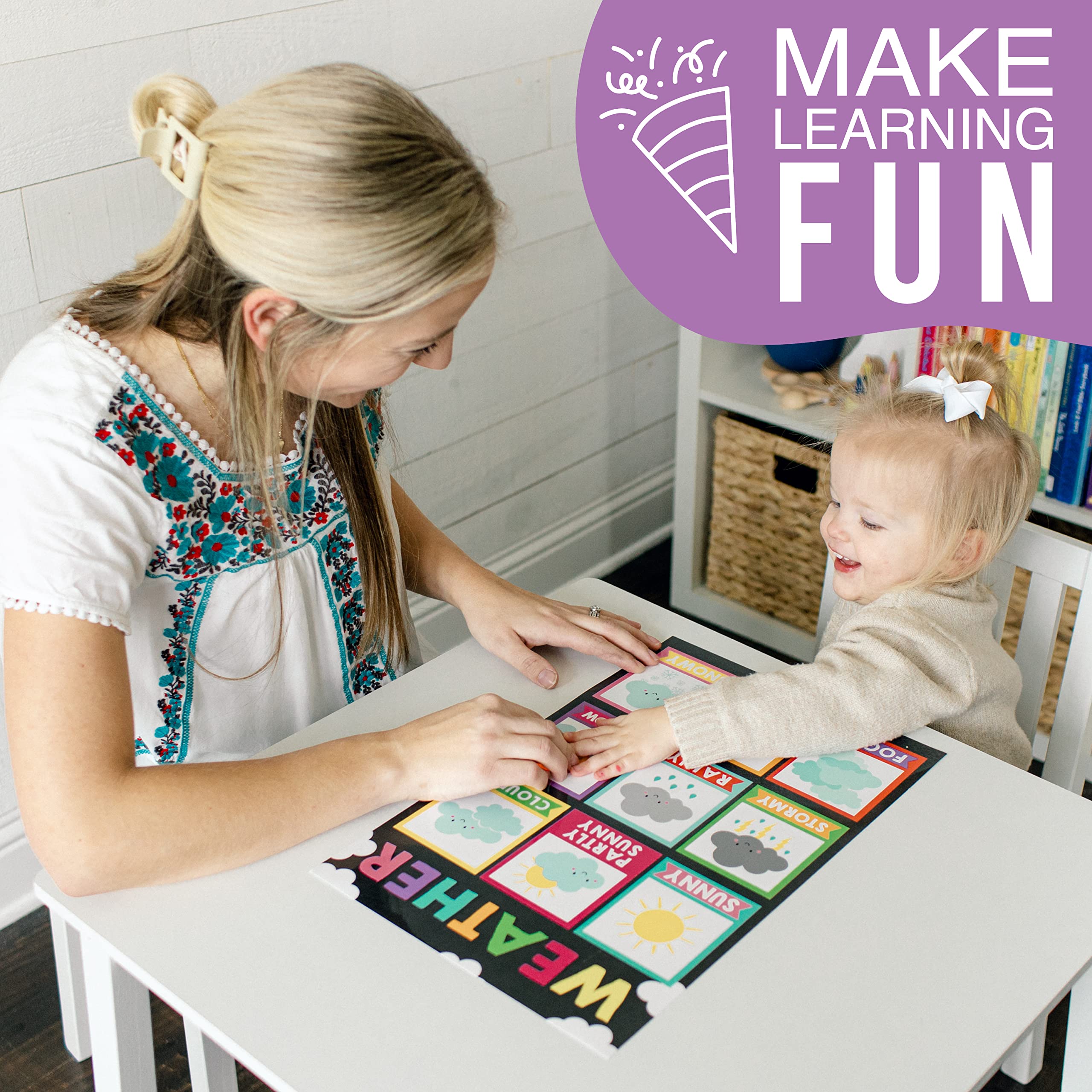 Mua Hadley Designs 16 Colorful Kids Educational Posters For Toddlers 1 ...