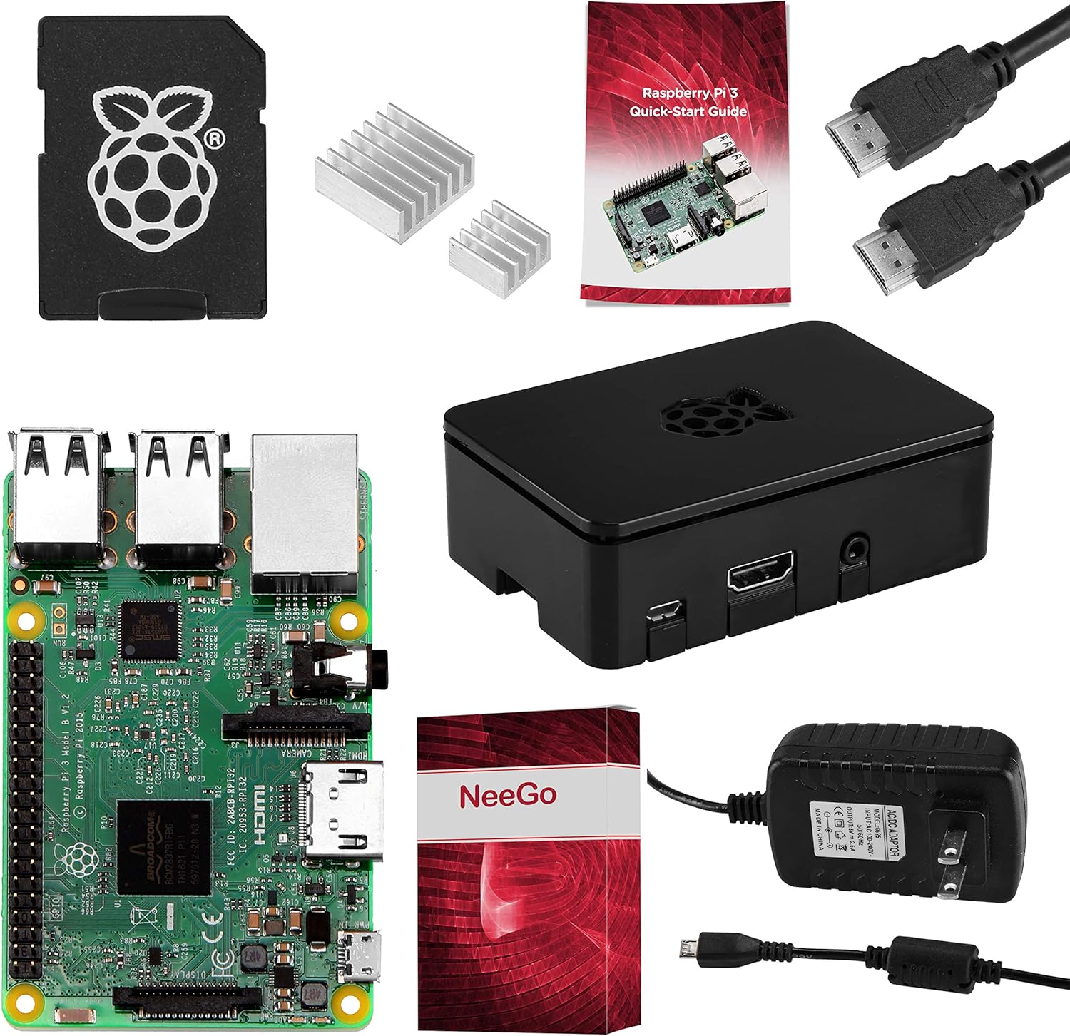 Raspberry Pi 3 Kit Completo: Pi 3 Modelo B, 1GB, Tarjeta 16GB Class 10 ...