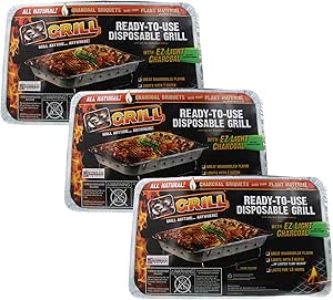 Amazon.com : Disposable Grill by EZ Grill, 3 Pack Large Size ...