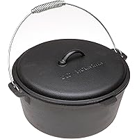 Amazon.com: Old Mountain Pre Seasoned 10112 8 Quart Dutch Oven with Dome Lid and Spiral Bail ...