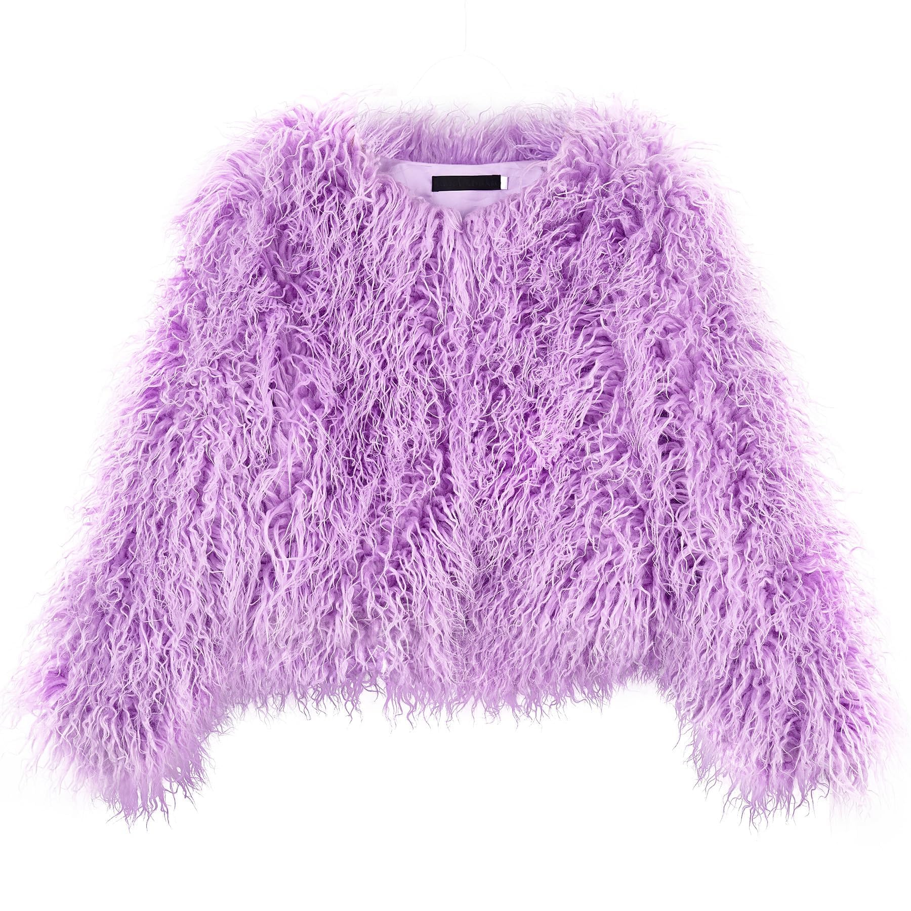 YUAKOU Women's Shaggy Faux Fur Outwear Coat Jacket Long Sleeve Warm ...