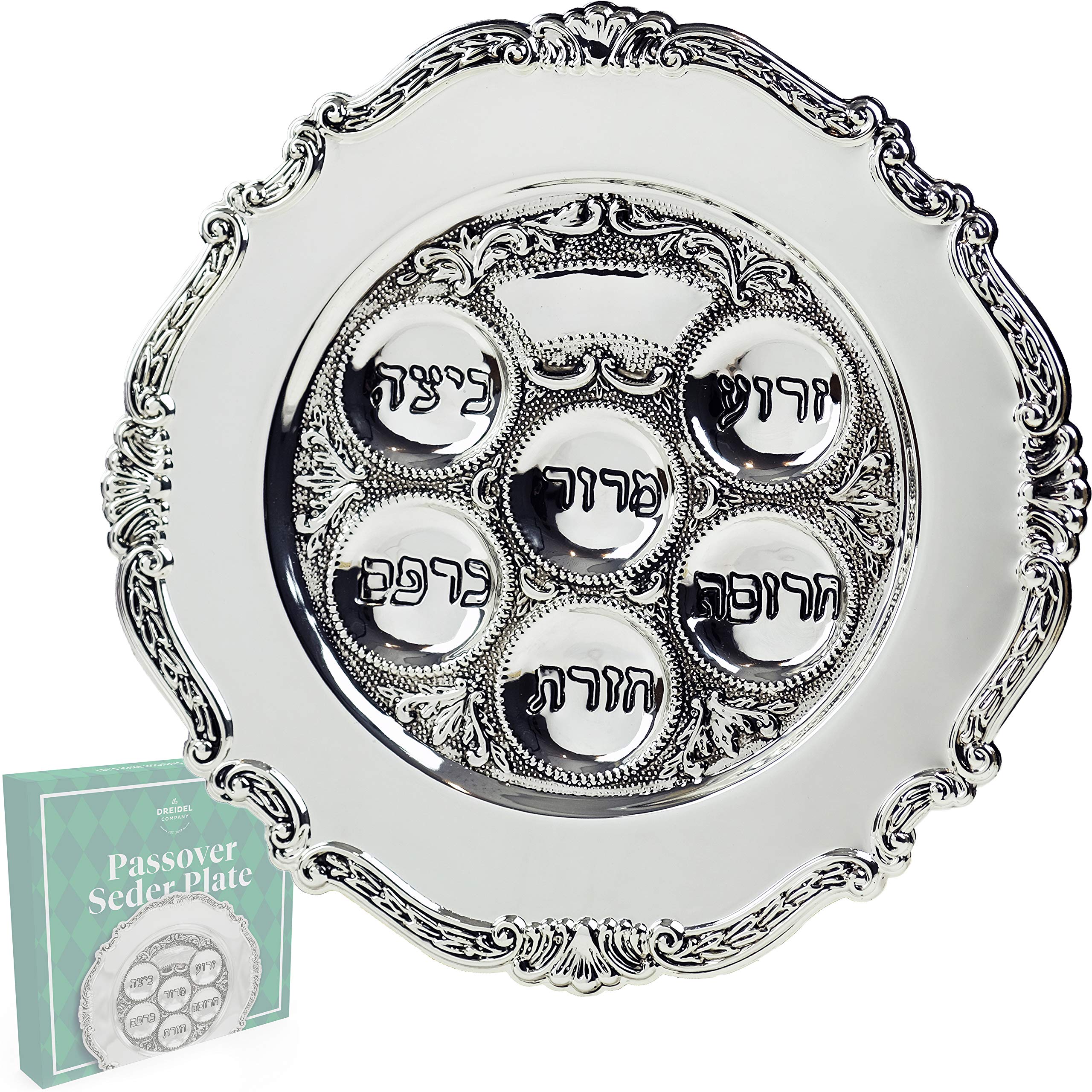 The Dreidel Company Lowest priced Traditional Passover Seder Plate 12 ...