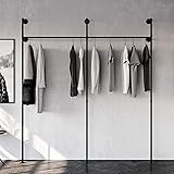 Amazon.com: pamo Industrial pipe clothing rack metal black - Wall ...