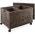Amazon.com: Casafield Rolling Storage Basket Cart with Lid and Locking ...