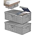 Amazon.com: Hoyula Deep Under Bed Storage Container with Wheels, 2 Pack ...