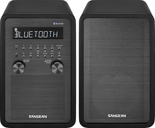 Sangean WR-50P FM-RBDS/AM/Bluetooth Wood Cabinet Table Top Stereo ...