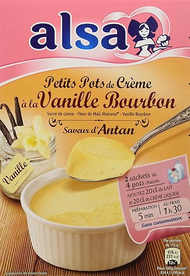 Alsa Préparation Crème dessert Vanille Saveur d'Antan 2 Sachets 120 g ...
