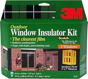 3M 2173W Outdoor 3-Window Insulator Kit - Weatherproofing Window ...