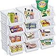 Amazon.com: TidyFriend Small Plastic Stackable Storage Bins for Pantry ...