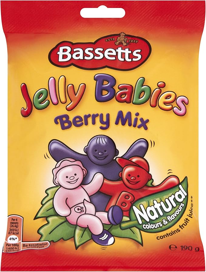Maynards Bassetts Jelly Babies Berry Mix Sweets, 190g: Amazon.co.uk ...