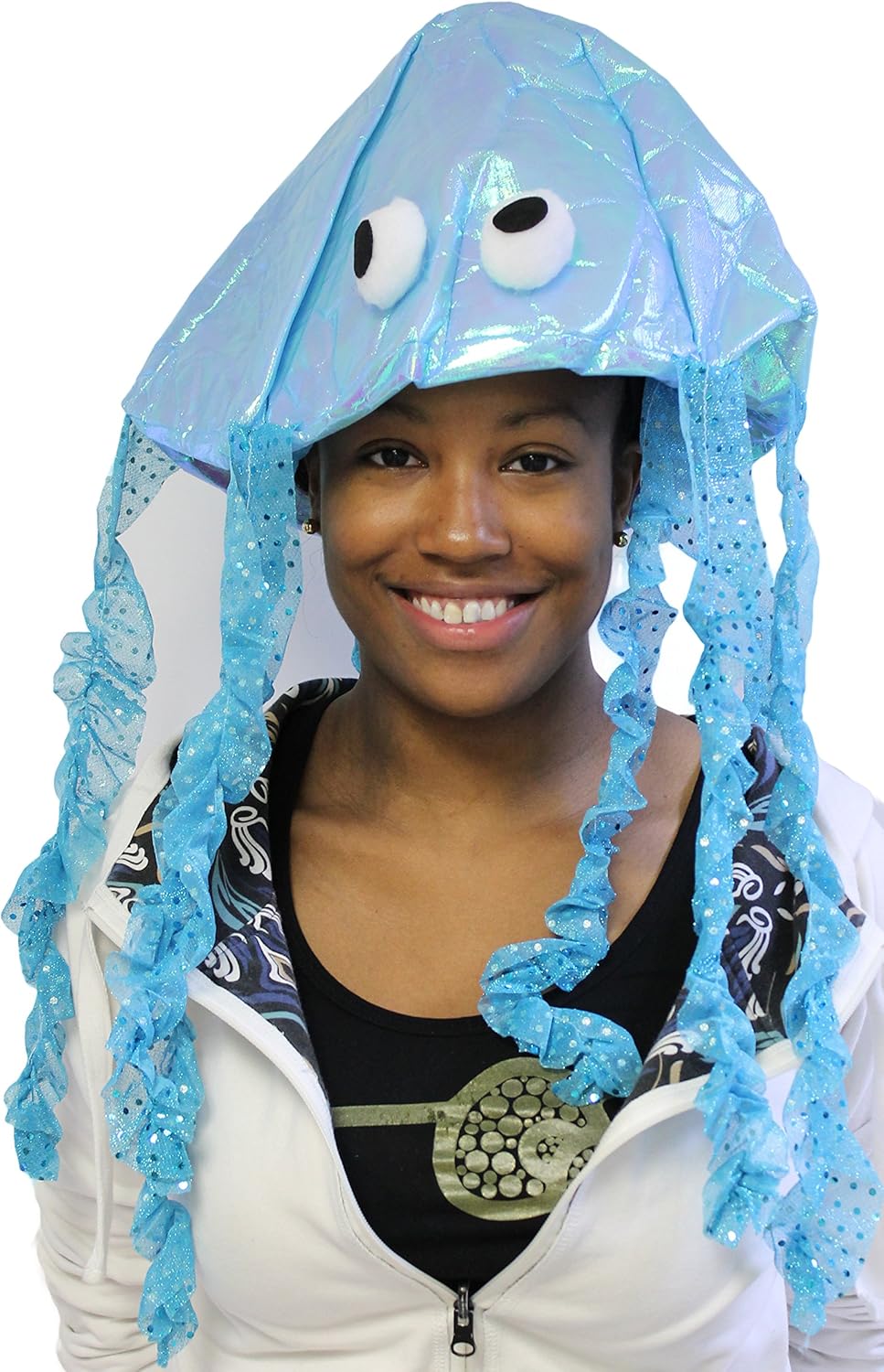 Costume Accessory -Iridescent Novelty Jellyfish Hat (One size fits most ...
