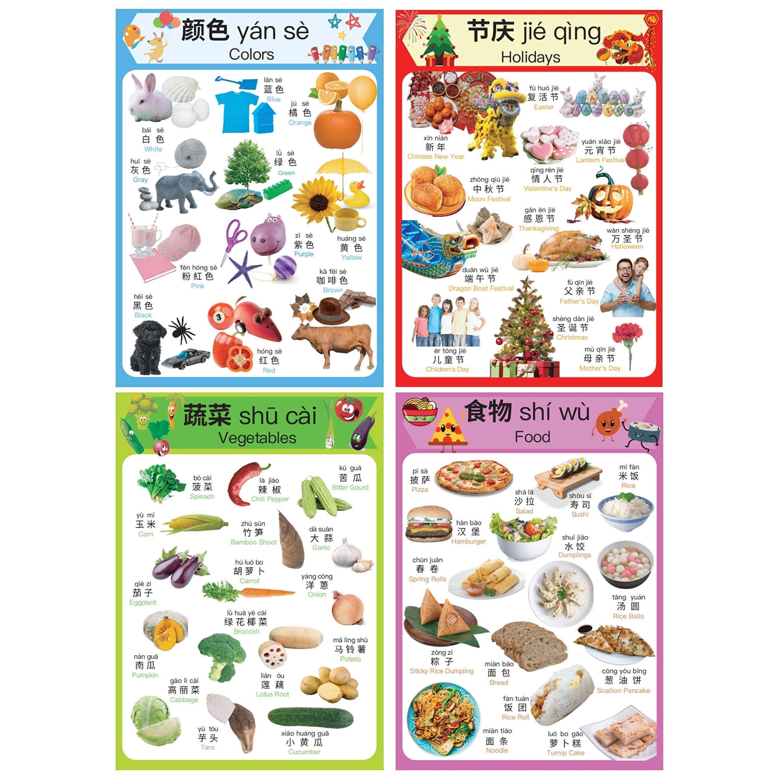 Mua N/A/ Chinese Learning 10-Poster Set for Kids. Montessori-Inspired ...