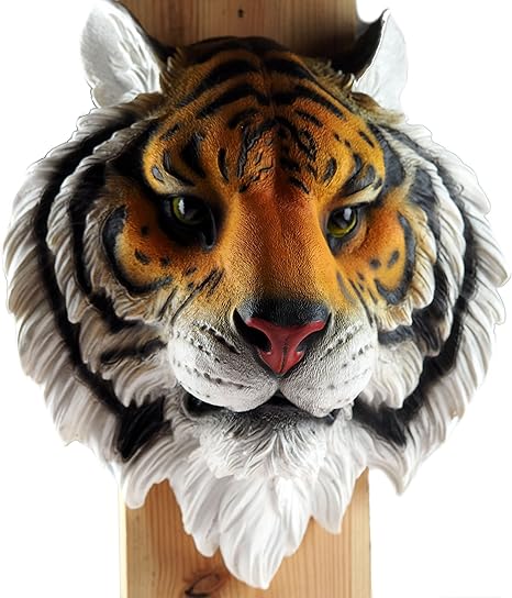 Large Wall Mountable Tiger Head Hang Animal Ornament Decoration ...