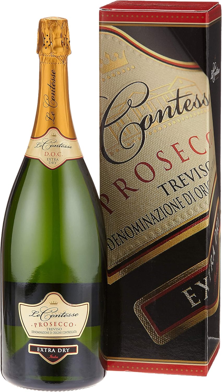 Le Contesse Prosecco Spumante doc extra dry Magnum (1 x 1.5 l): Amazon ...