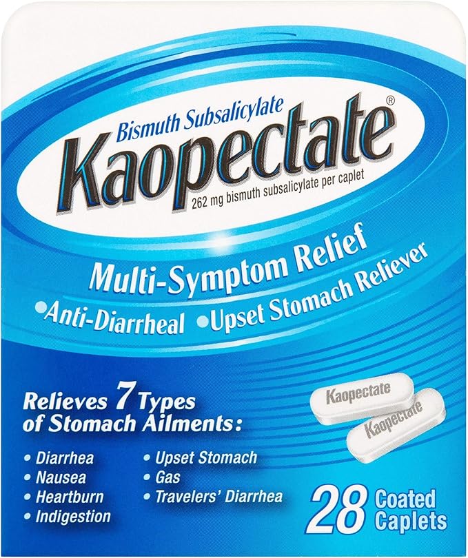 Amazon.com : Kaopectate Multi-Symptom Relief Coated Caplets 28 ea (Pack ...