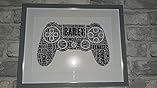 Personalised Playstation Controller Gaming Word Art Print - Birthday ...