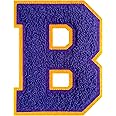 Amazon.com: Chenille Letter Patches Purple Varsity Letter Patches 4-1/2 ...