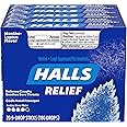Amazon.com : HALLS Relief Mentho-Lyptus Menthol Flavor Cough Drops, 20 Packs of 9 Drops (180 ...