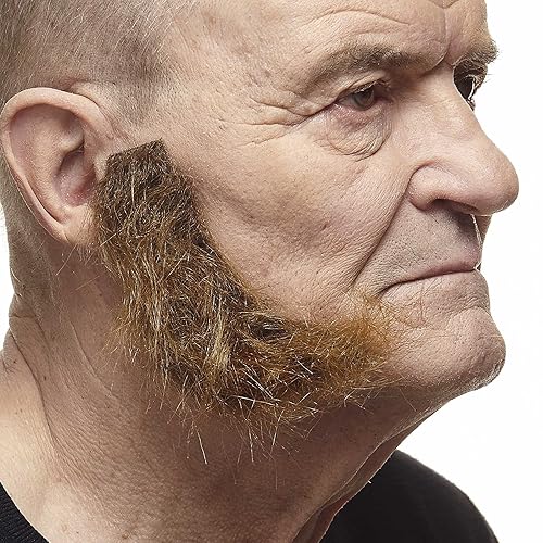 Mustaches Realistic, L Shaped Fake Mutton Chops Sideburns, Brown in ...