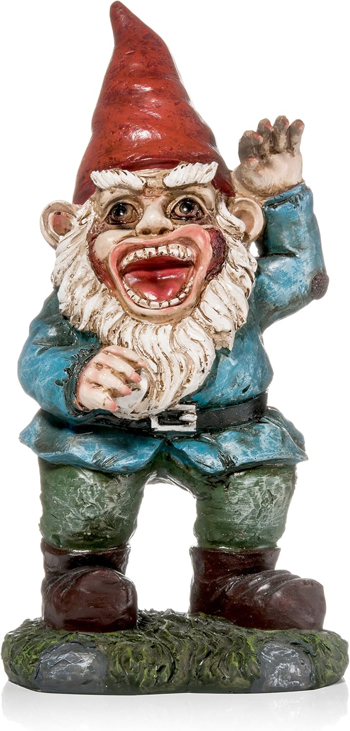 Patio Eden Zombie Garden Gnome - Scary Full Size Lawn Ornament - 28 x ...