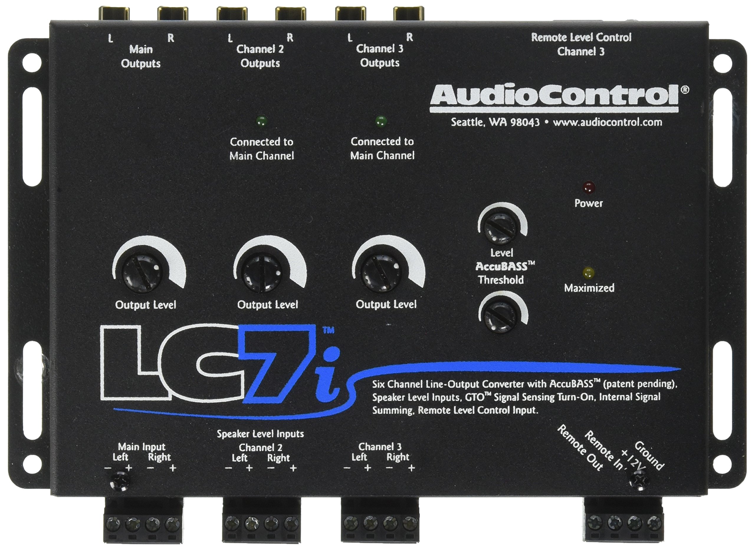 AudioControl LC7i Black 6-Channel Line Output Converter with Bass ...