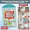 Decorably 15 Colorful Parts of Speech Posters for Classroom, 11x17in ...