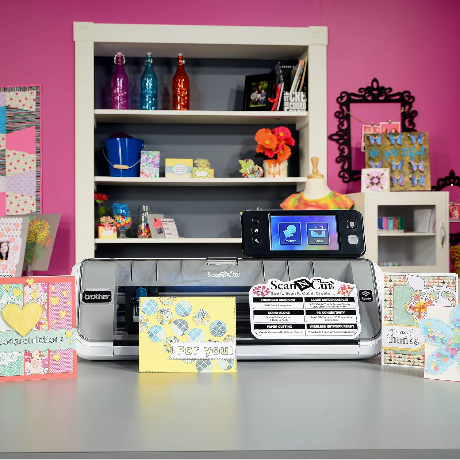 Brother CM350E 2 Cutting Machine with Scanner Make DIY Vinyl Wall Décor ...