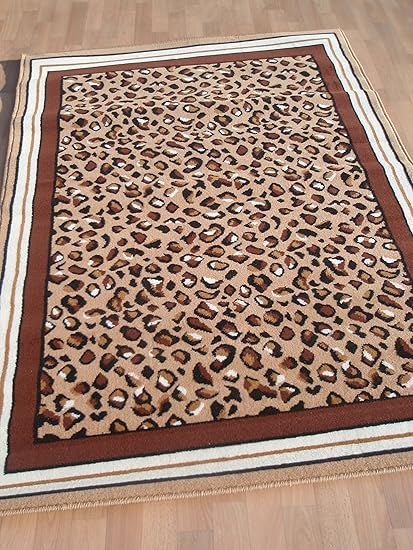 NEW MODERN SMALL ANIMAL LEOPARD PRINT STYLE RUG 120 x 170cm: Amazon.co ...
