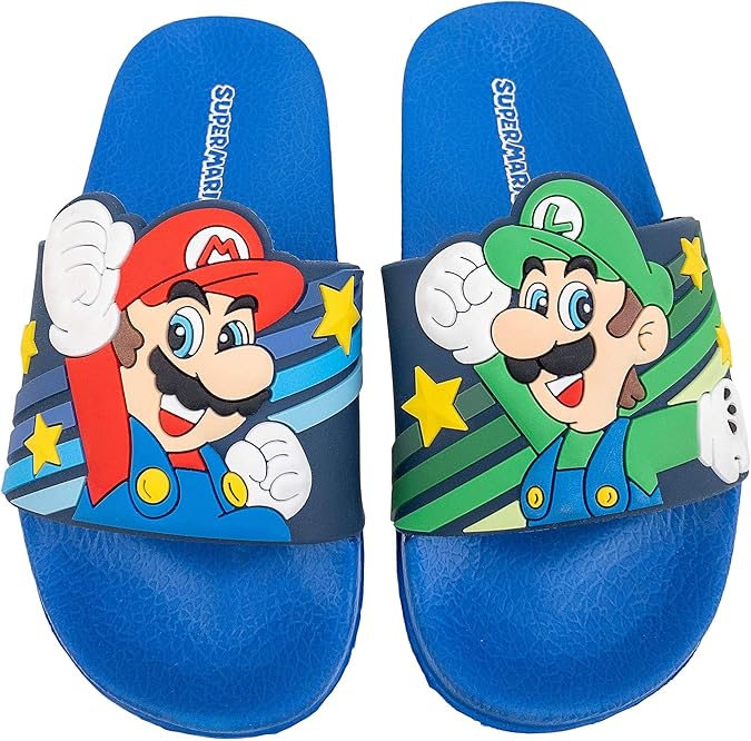 Amazon.com | SUPER MARIO Nintendo Sandals, Mario and Luigi Mismatch ...