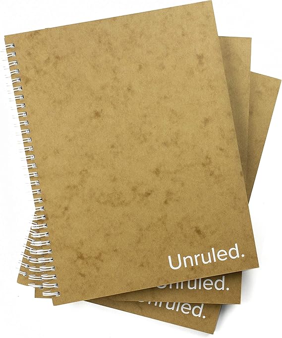 Amazon.com : Unruled Notebook (3 Pack): Environmentally Sustainable ...